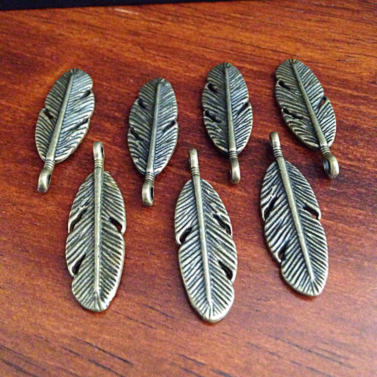 Bulk 15 Bronze Wing Charms Antique Bronze Wing Feather | Etsy
