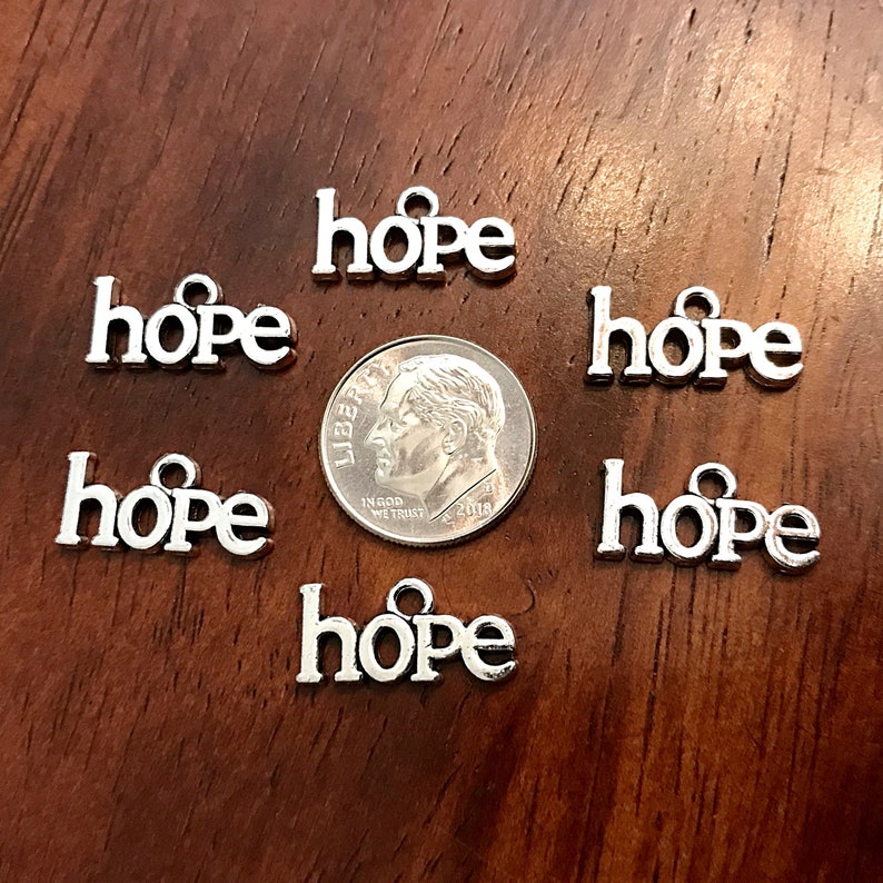 Hope Charms 40pcs Antique Silver Hope Charms Silver Hope - Etsy