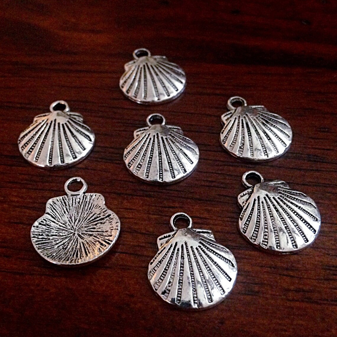 25pcs Sea Shell Charms Antique Silver Charms Sea Shells - Etsy