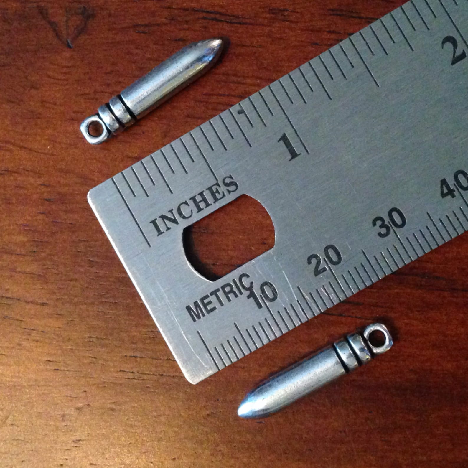 8 Bullet Chrams Antique Silver Charms Silver Bullet Charm - Etsy