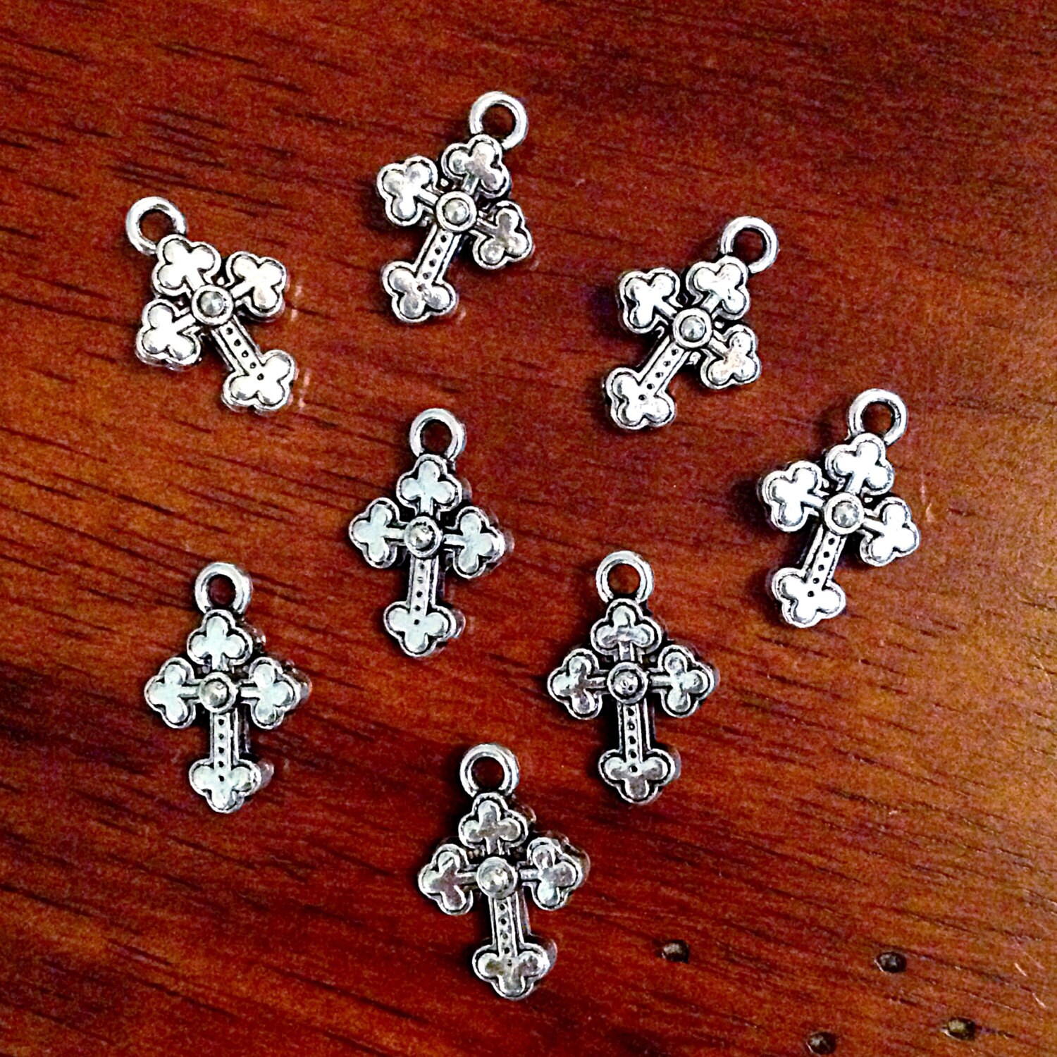 10 Silver Cross Charms Antique Silver Charms Cross Charms - Etsy