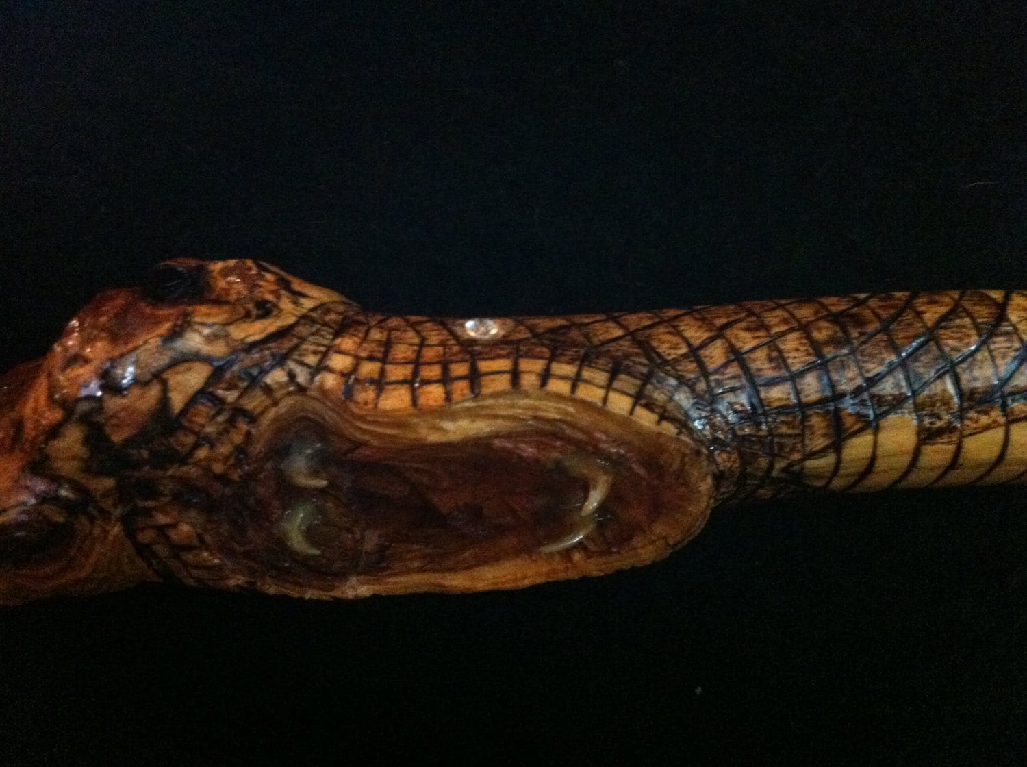 Walking Stick Snake Cane/hand-carved/wood-burned/free Shipping! - Etsy