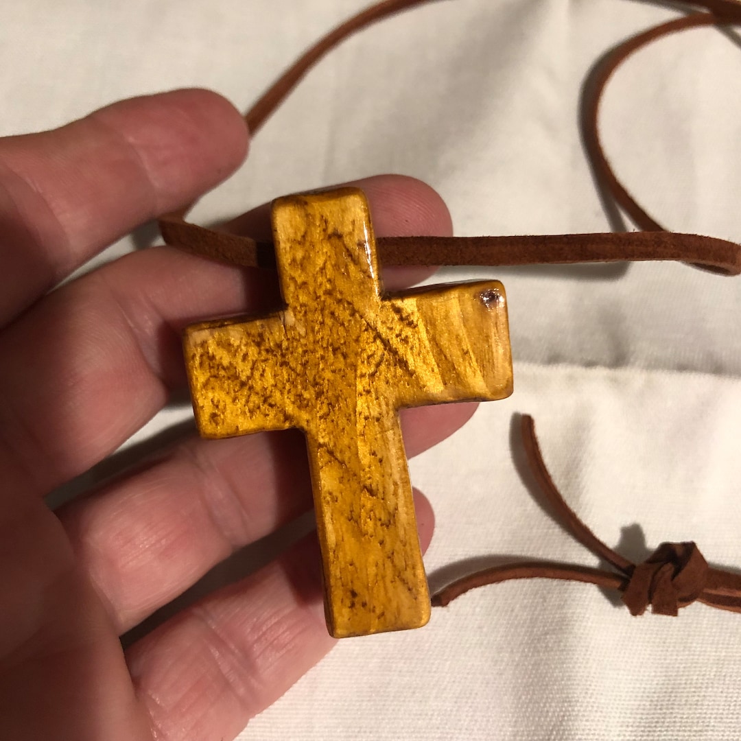 Hand-carved Wooden Cross Necklace/handmade Wooden Cross/free Shipping ...