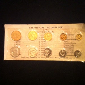 The 1973 Official Mint Set Coins of the Soviet Union/struck at the ...