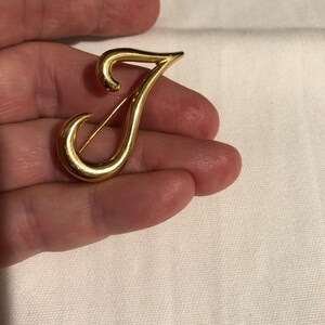 Vintage Focar 18K Gold Cursive Letter J Pin/free Shipping 54122123 - Etsy