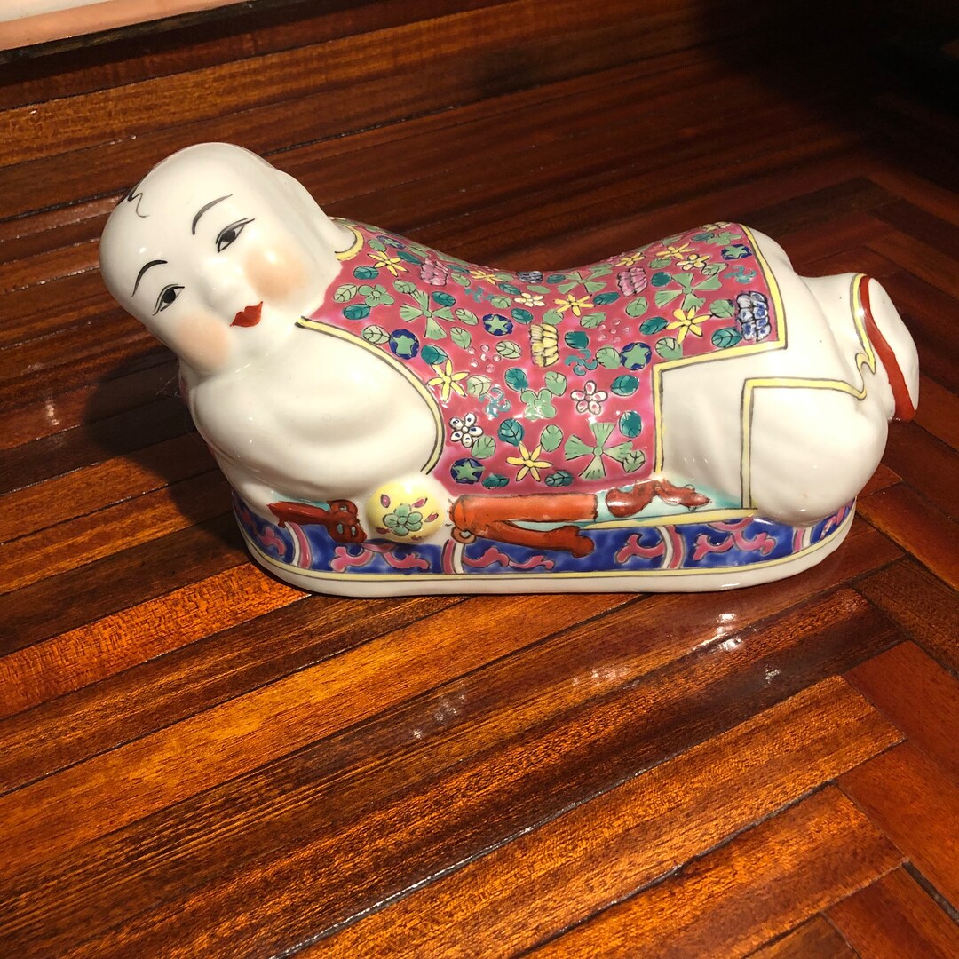 Vintage Chinese Porcelain Pillow/porcelain Pillow/free Shipping! - Etsy