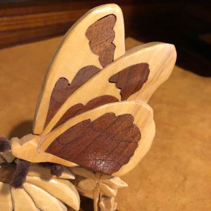 Handmade Intarsia Butterfly and Flower Statue/free Shipping! - Etsy