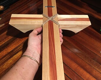 17x7 Handcrafted Cedar Cross - Etsy