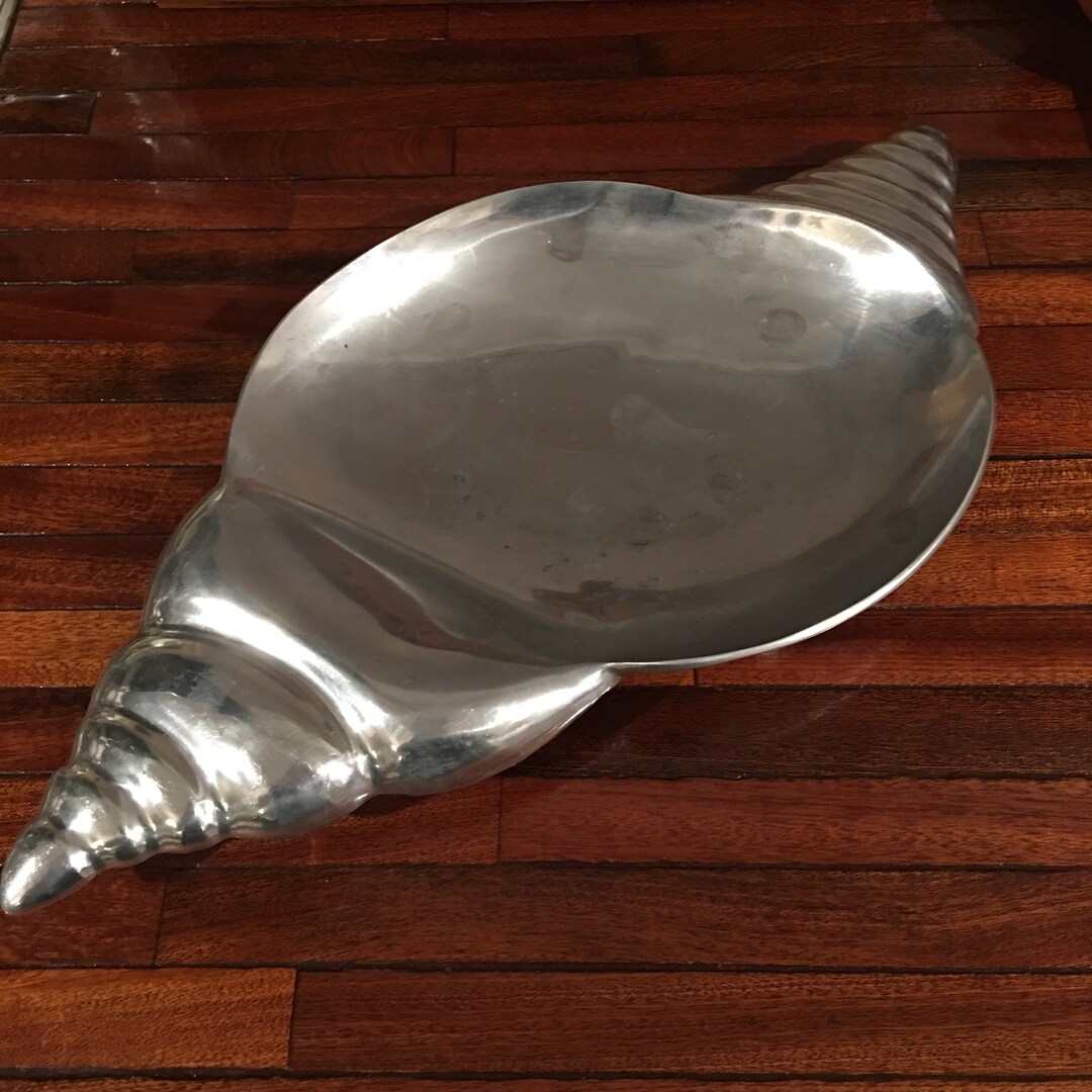 Paradigm Exclusive Cast Aluminum Sea Shell Catch All Decorative Dish ...