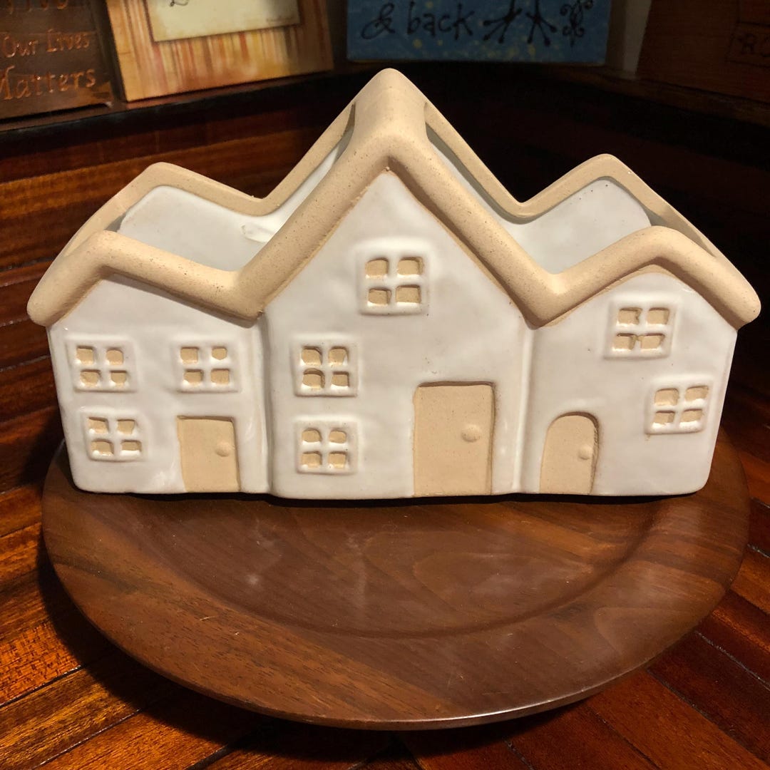 Hand-painted Ceramic Cottage/house Planter/free Shipping! #09020525/5 ...