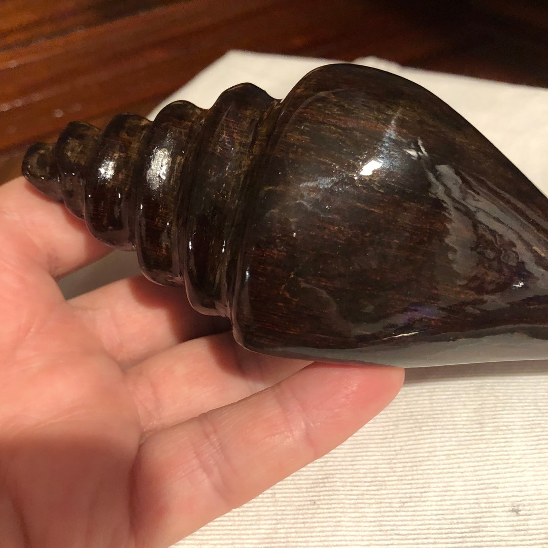 Vintage Hand-carved Ironwood Shell/ironwood Shell Paperweight/wood ...