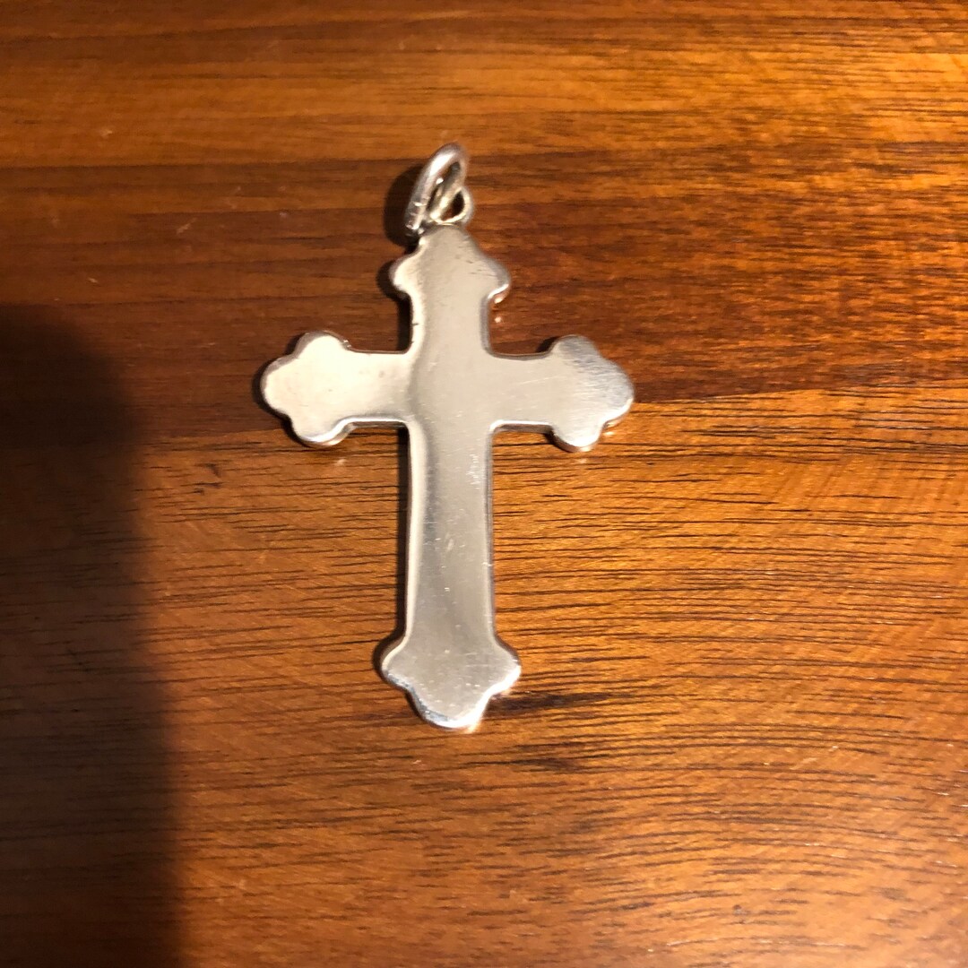 Sterling Silver Polish Budded Cross/crucifix/free Shipping! #80060224 ...