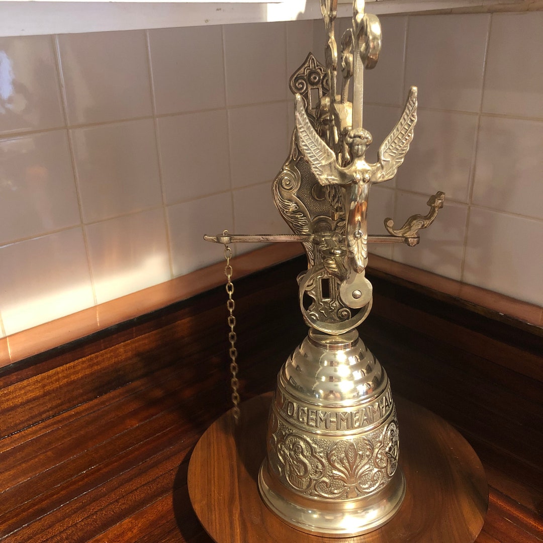 Vintage Catholic Monastery Solid Brass Bell/decorative Brass Monastery ...