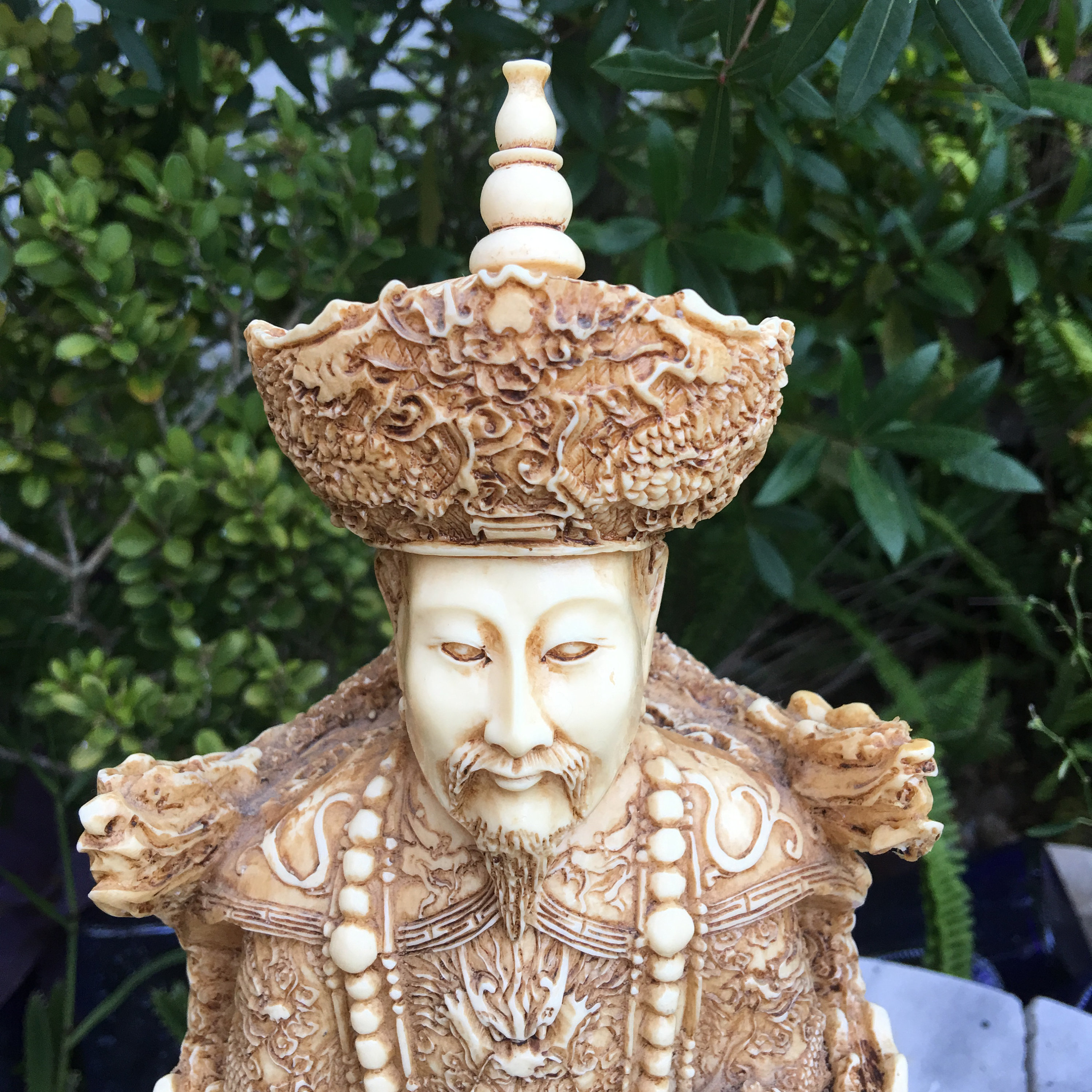 Vintage Resin/faux Ivory Carvings Chinese Emperor and Empress | Etsy