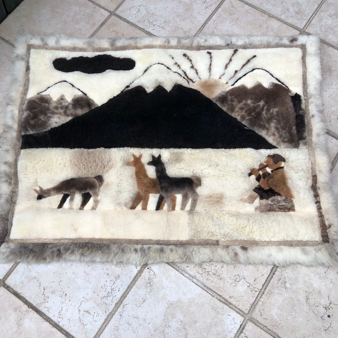 Peruvian Alpaca Wall Hanging/alpaca Area Rug/alpaca Throw Rug/free ...