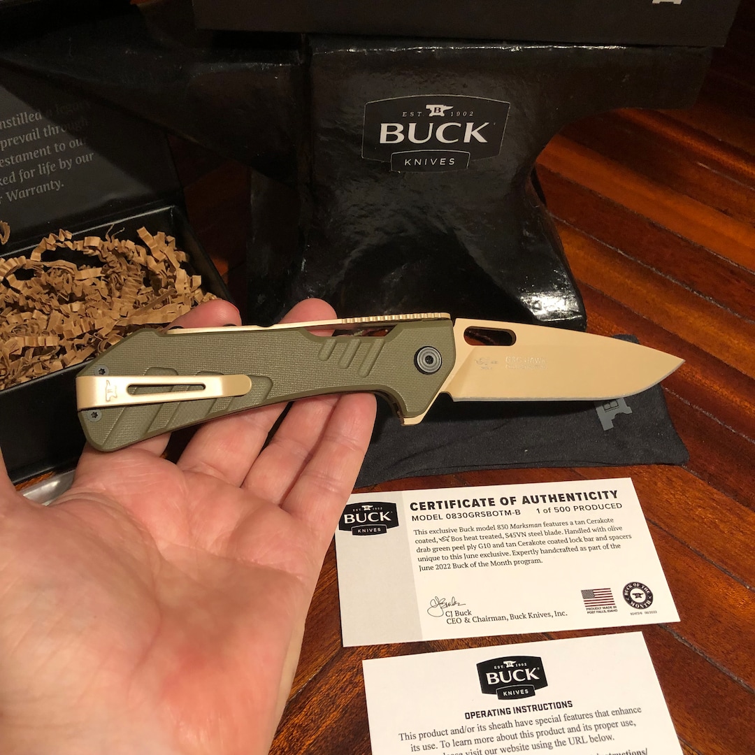 Buck Knife 830 Marksman/buck of the Month June 2022/limited Edition ...