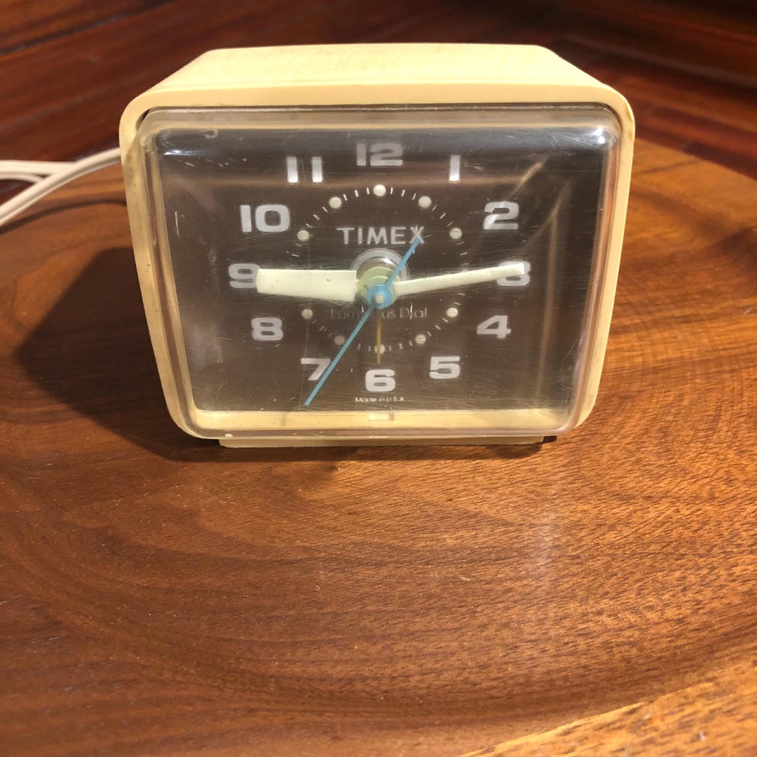 Vintage Timex Bedside Alarm Clock/timex Alarm Clock/free Shipping ...