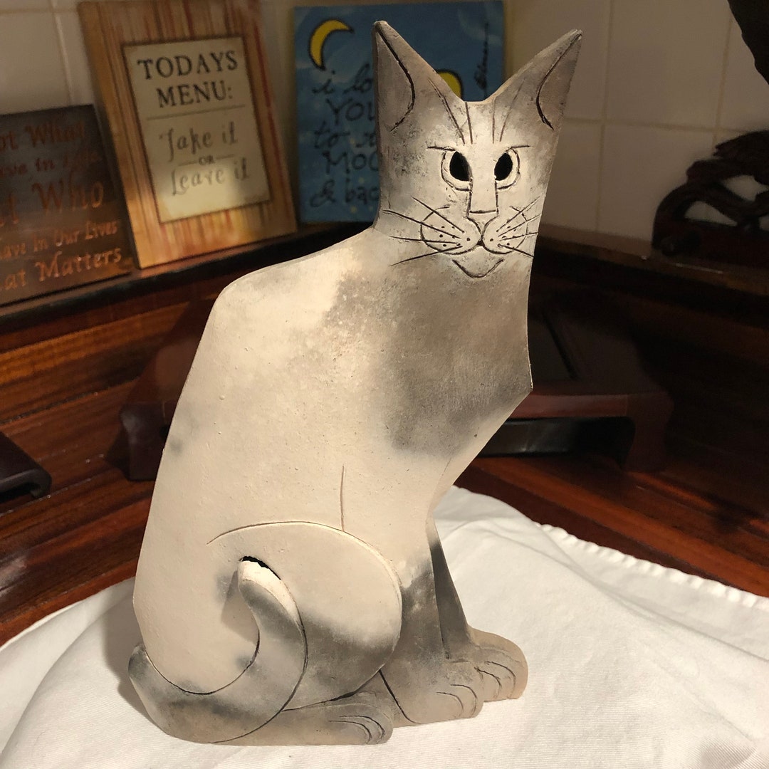 Vintage Mary Gates Dewey Ceramic Cat Sculpture/free Shipping! #46051024 ...