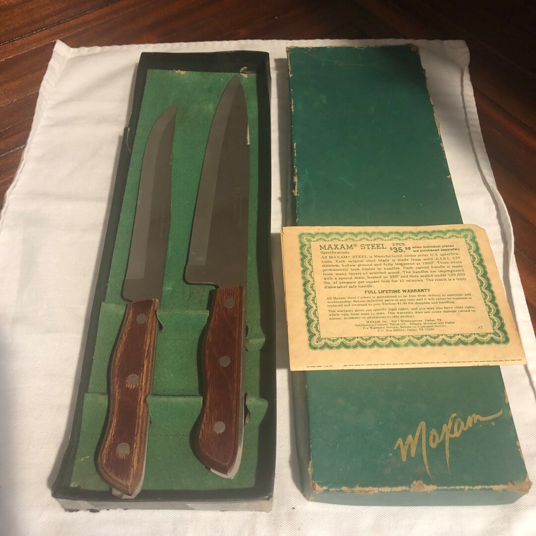 Vintage Maxam Set of Two Kitchen Knives/chef Knives/free Shipping ...