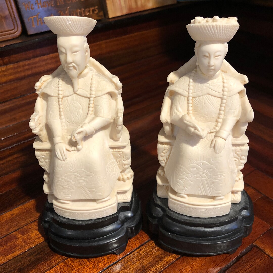 Vintage Emperor and Empress Statues/free Shipping! - Etsy
