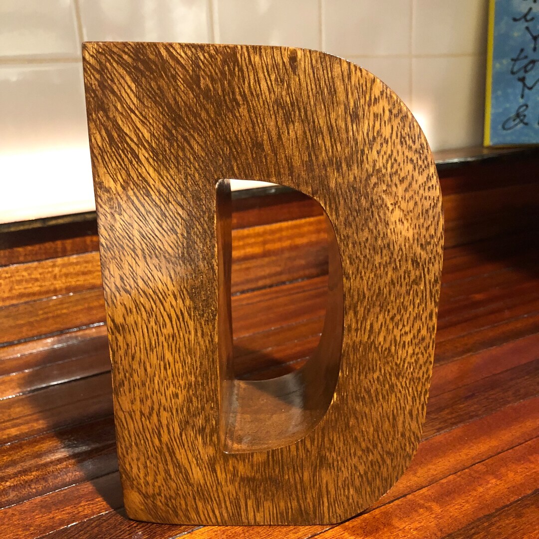Big Acacia Wood Letter D/the Big D/free Shipping! - Etsy
