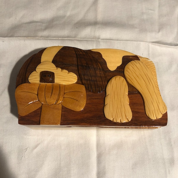 Dog Wooden Puzzle Box - Etsy