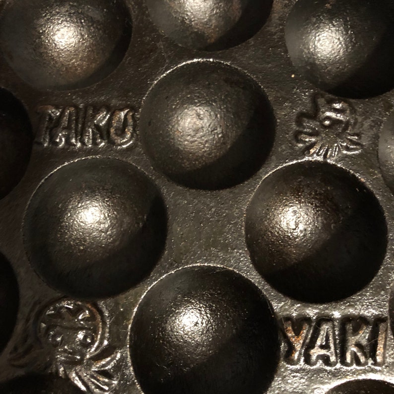 Wrought Iron Takuyaki Pan/cast Iron Taku Yaki Pan/free - Etsy