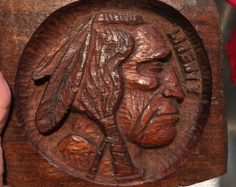 Carved Indian Head - Etsy
