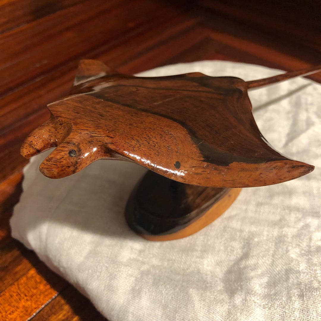 Hand Carved Wooden Manta Ray Sculpture/free Shipping! #38110924 - Etsy
