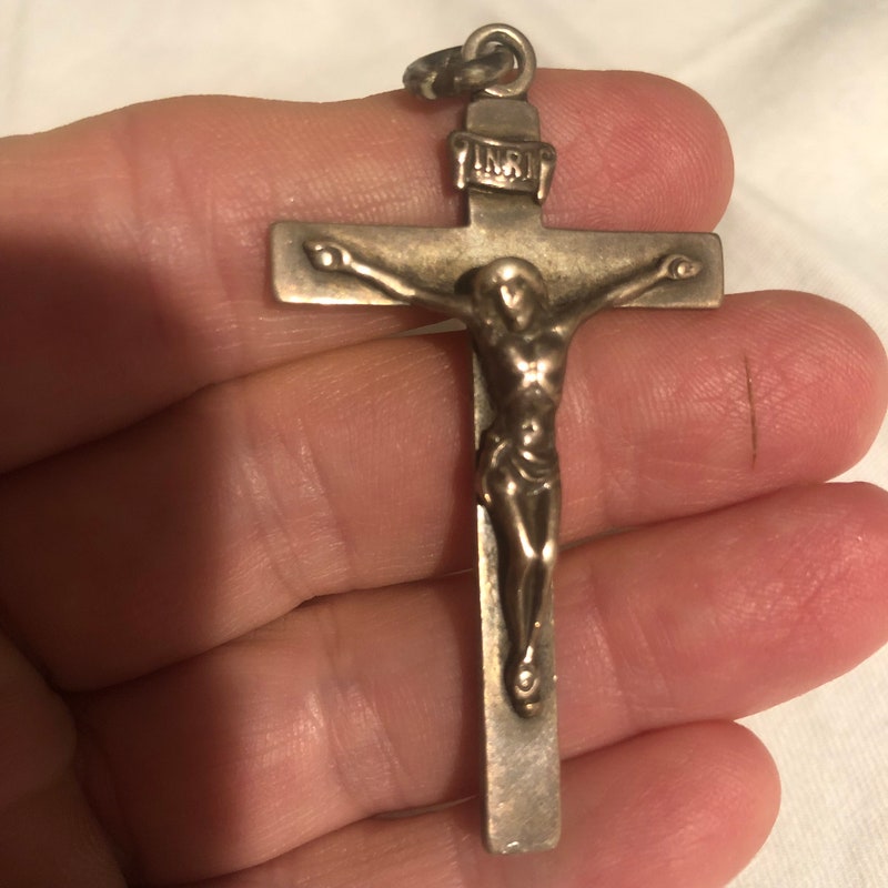 Silver Crucifix - Etsy