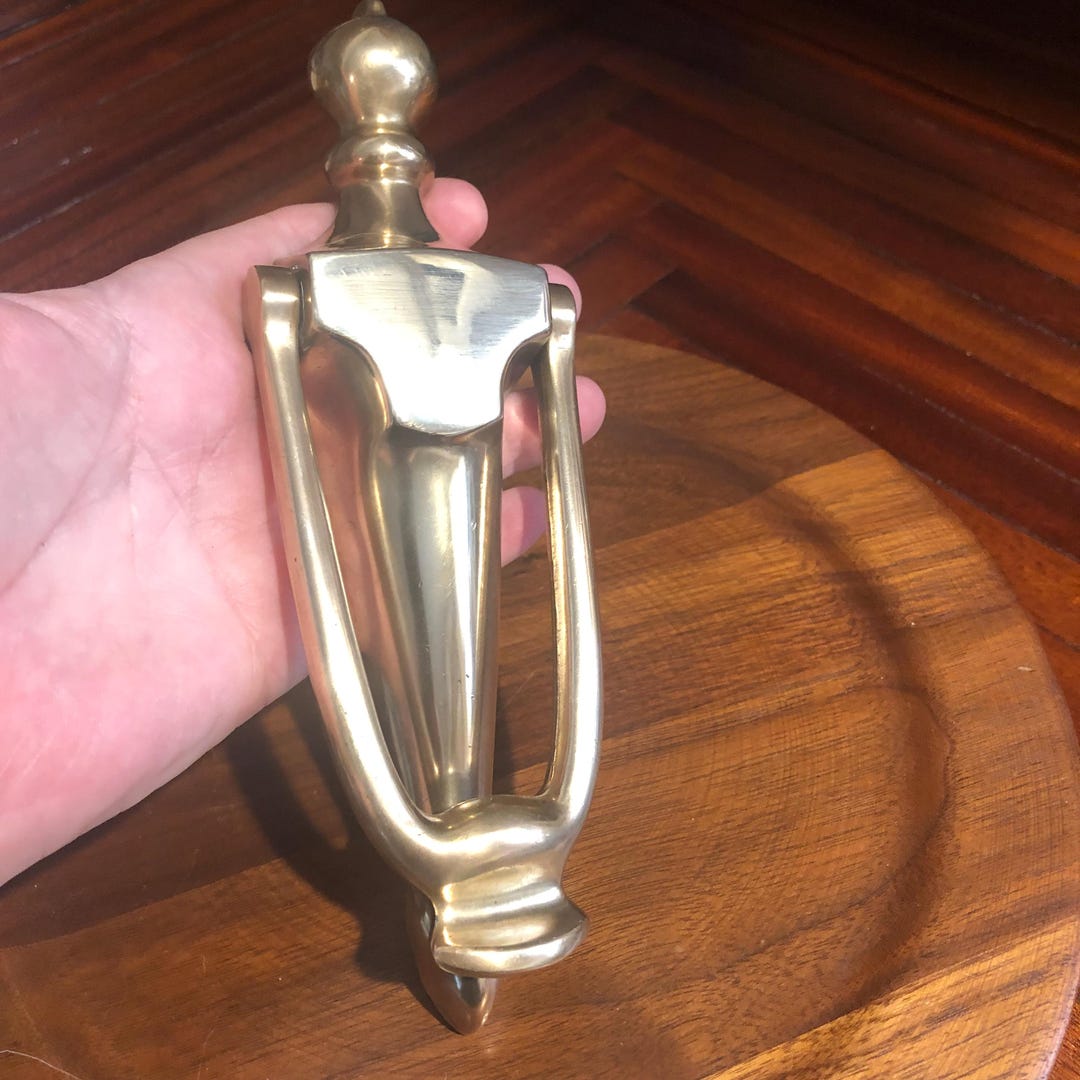 Vintage Solid Brass Door Knocker/very Heavy Brass Door Knocker/free ...