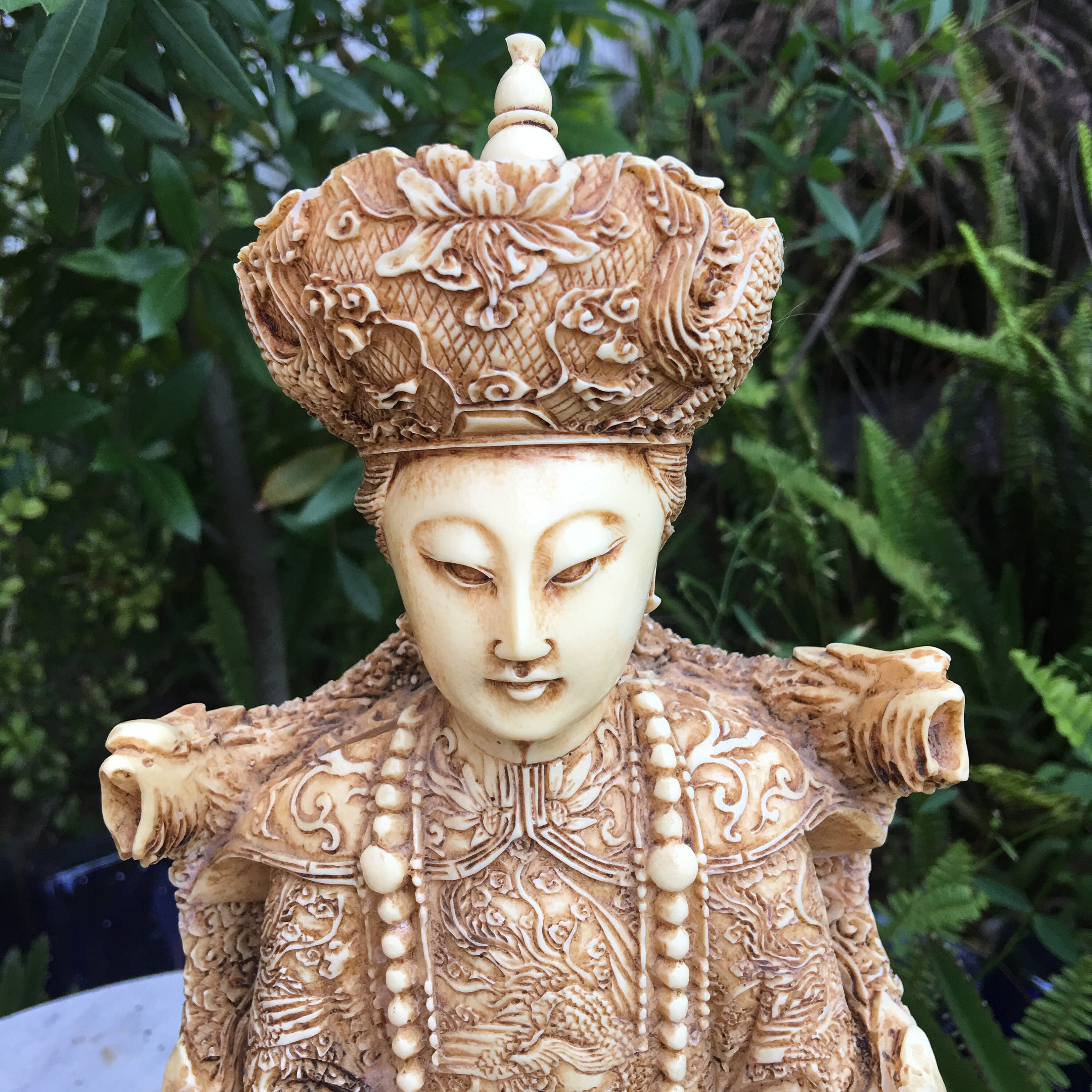 Vintage Resin/faux Ivory Carvings Chinese Emperor and Empress | Etsy