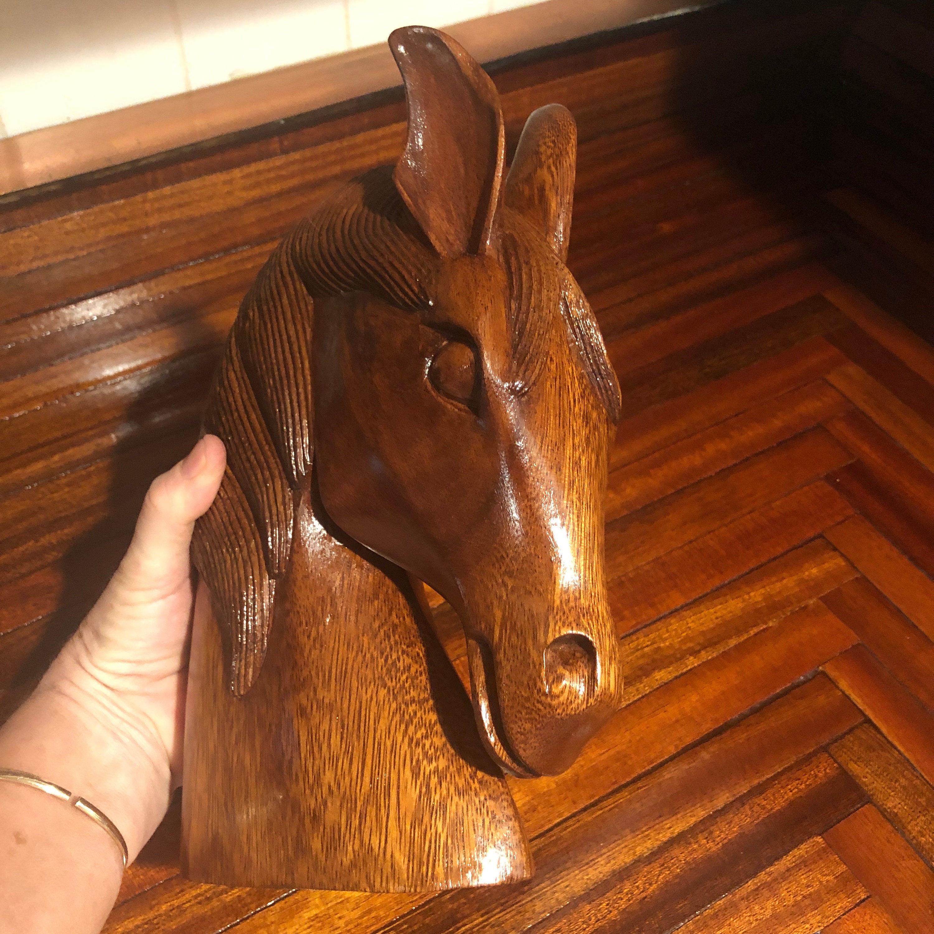 Vintage Mahogany Hand-carved Horse Head Bust/horse Head - Etsy