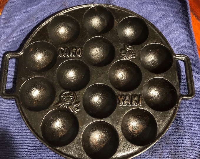 Wrought Iron Takuyaki Pan/cast Iron Taku Yaki Pan/free Shipping! #1 - Etsy