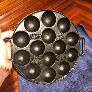 Wrought Iron Takuyaki Pan/cast Iron Taku Yaki Pan/free Shipping 1 - Etsy