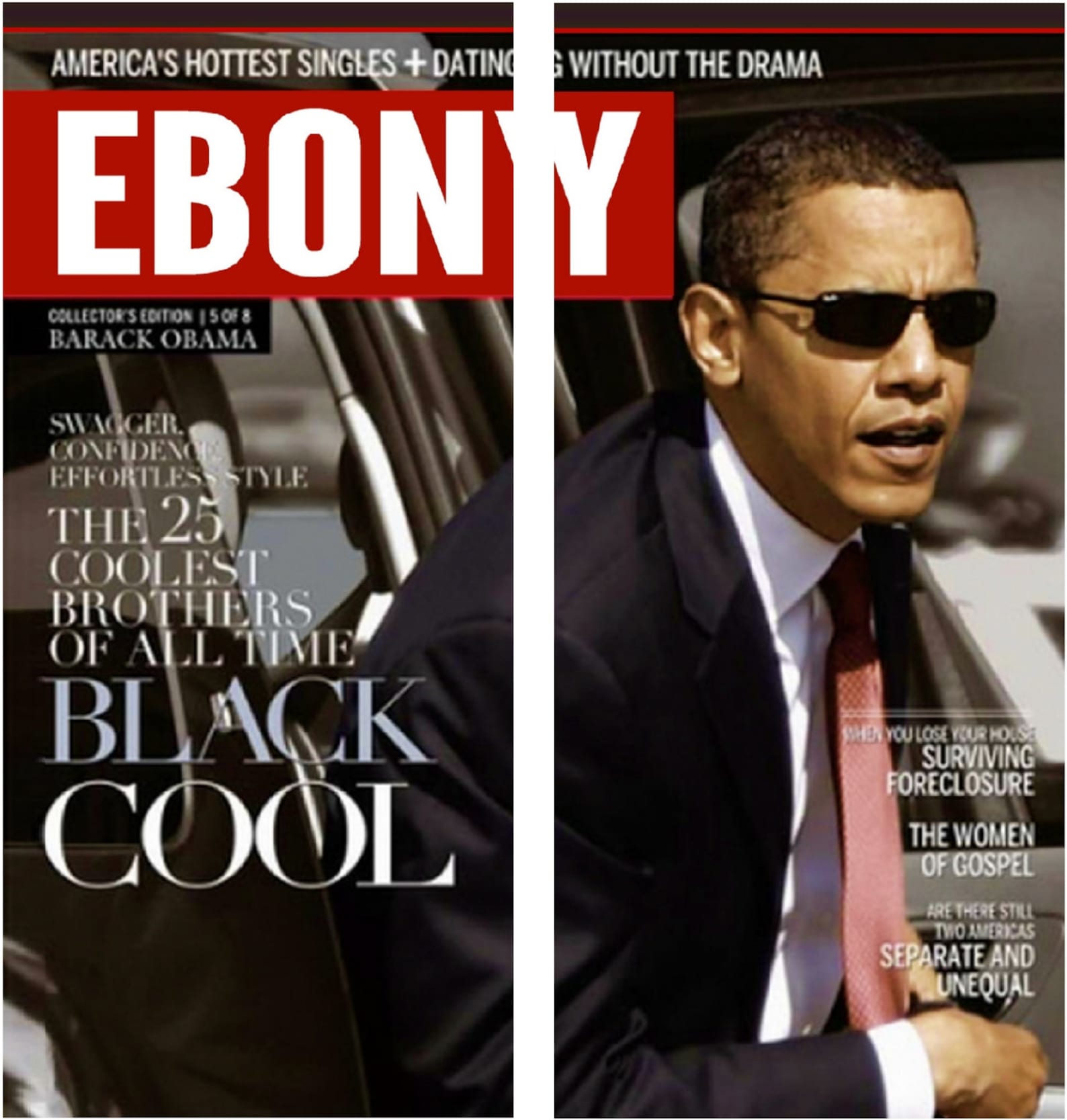 BARACK OBAMA, Magazine Clutch Purse, Changeable Cover Purse, Photo ...