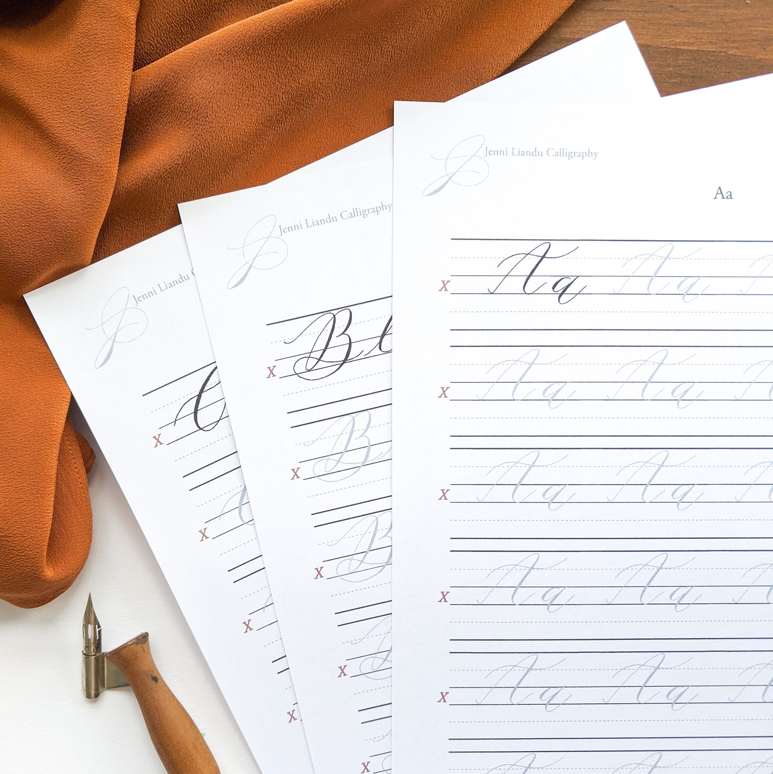 Modern Calligraphy Alphabet Practice Sheets Modern | Etsy