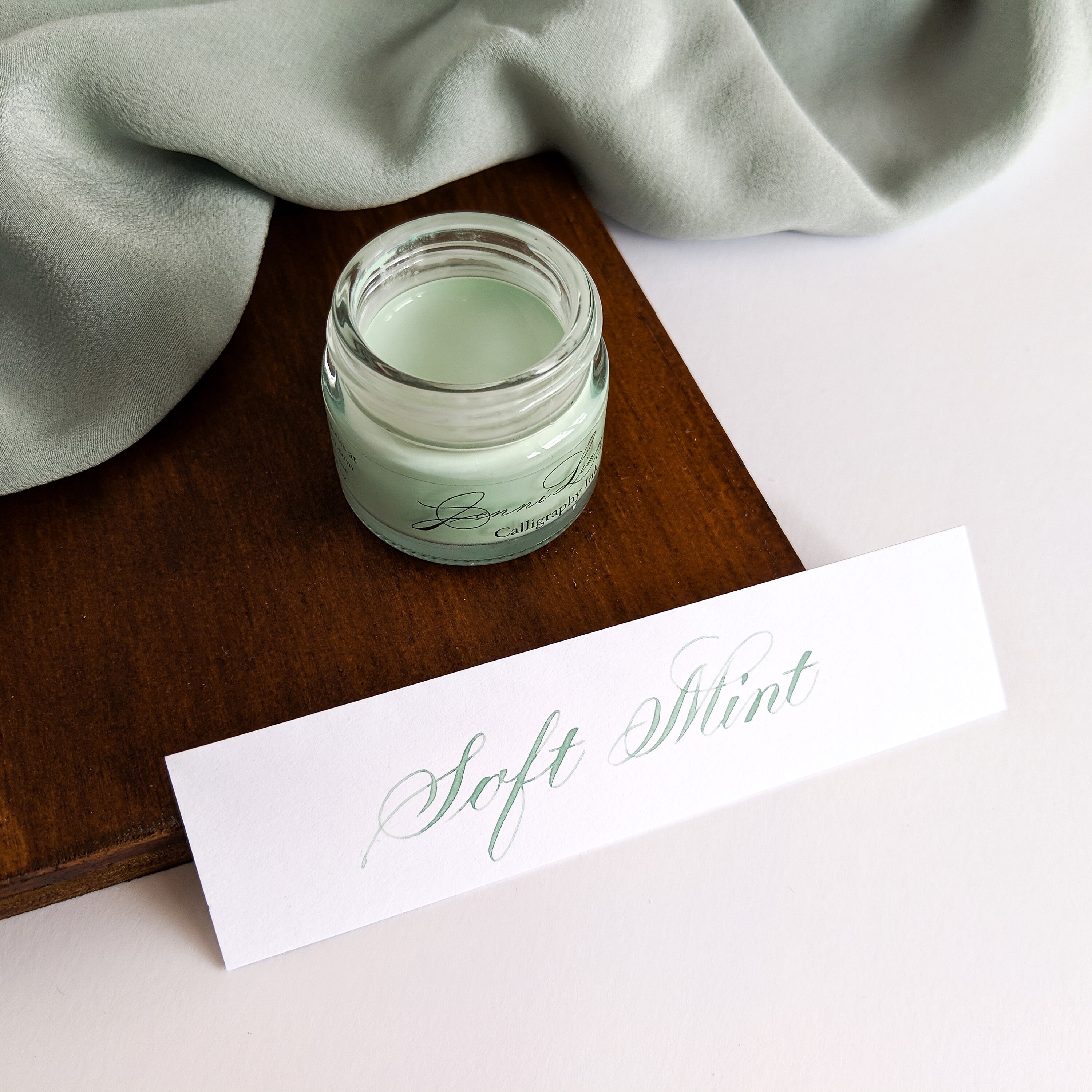 Soft Mint Calligraphy Ink modern calligraphy copperplate | Etsy