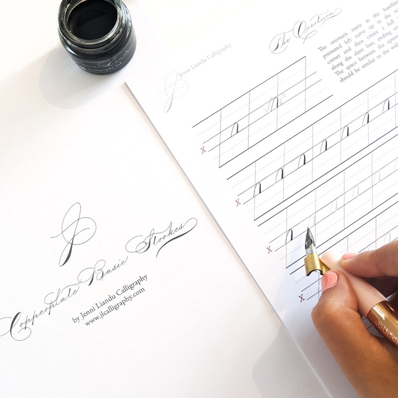 Copperplate Lowercase Calligraphy Practice Sheets - Etsy
