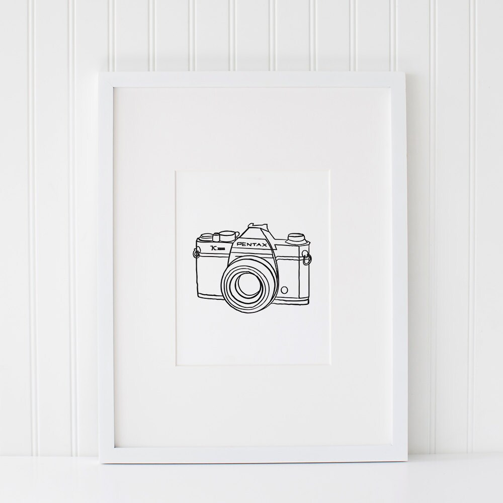 Pentax Film Camera INSTANT DOWNLOAD Printable Poster, Camera Printable ...