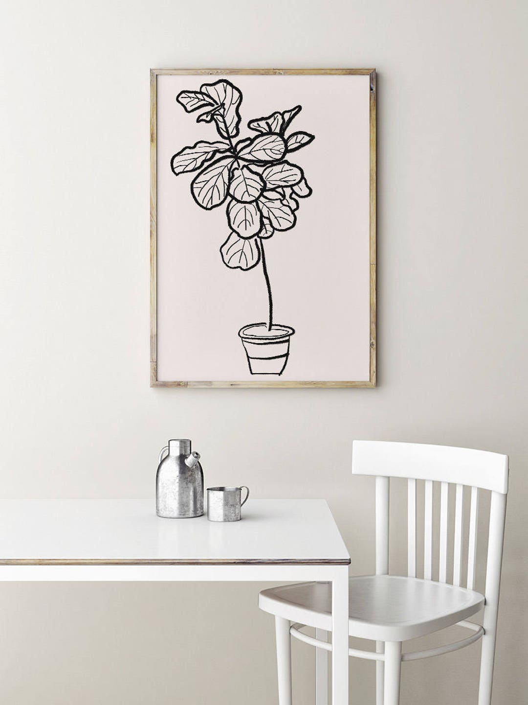 Fiddle Fig Tree Illustration, Fiddle Fig, Drawing, Illustration ...