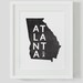 Atlanta Georgia Printable Art, Atlanta Art, Georgia Art, Art Print ...