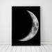 Quarter Moon Printable, INSTANT DOWNLOAD, Moon Printable, Black ...