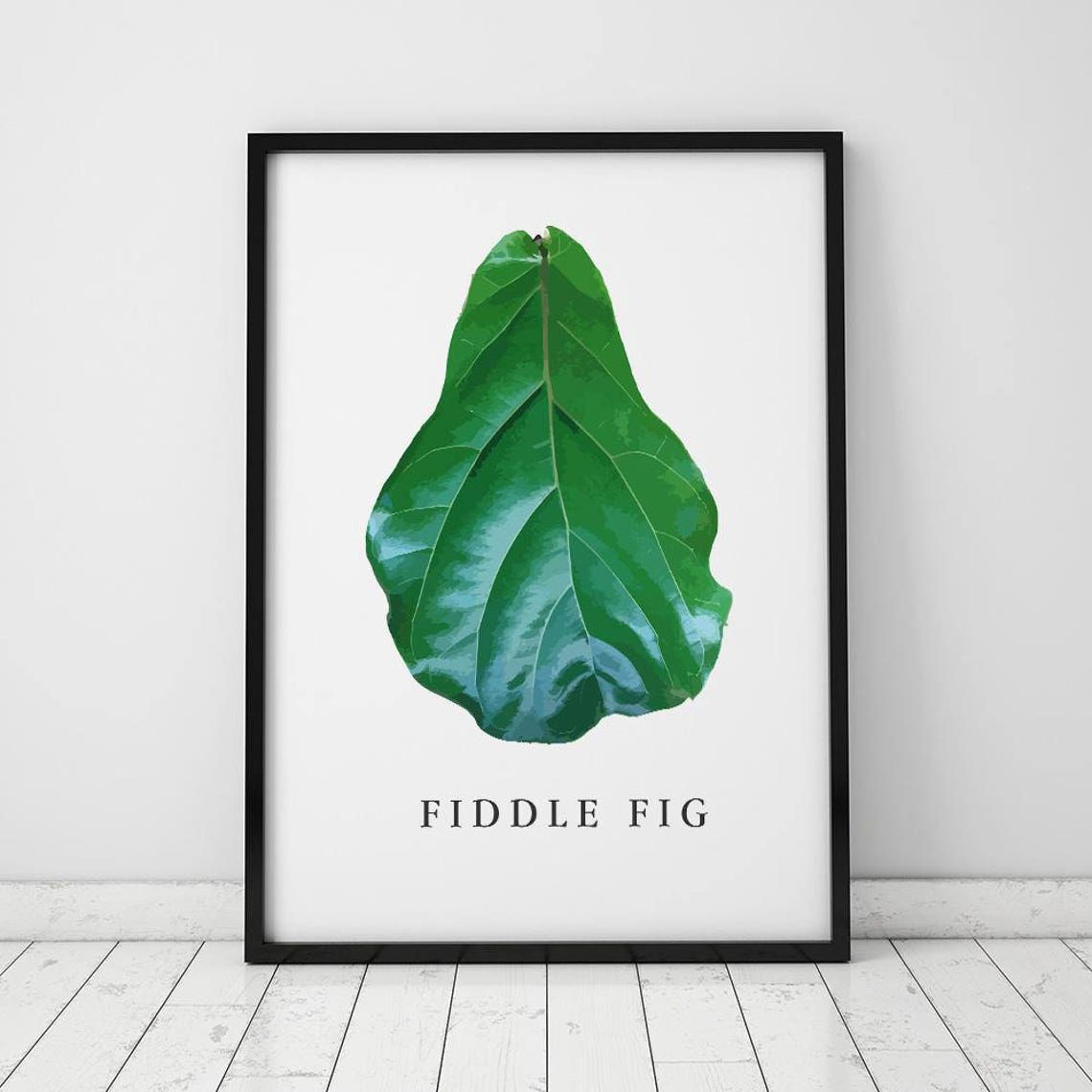 Fiddle Fig Leaf INSTANT DOWNLOAD Illustration Art, Digital Illustration ...