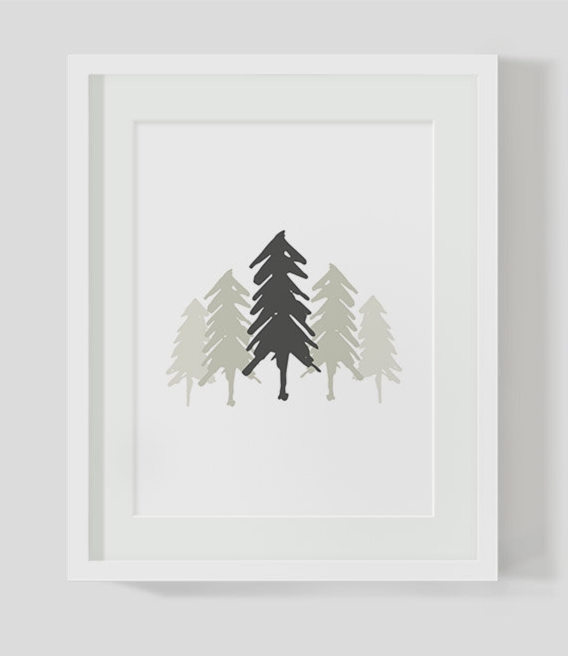 Tree Illustration INSTANT DOWNLOAD, Tree Poster, Green Trees Print ...