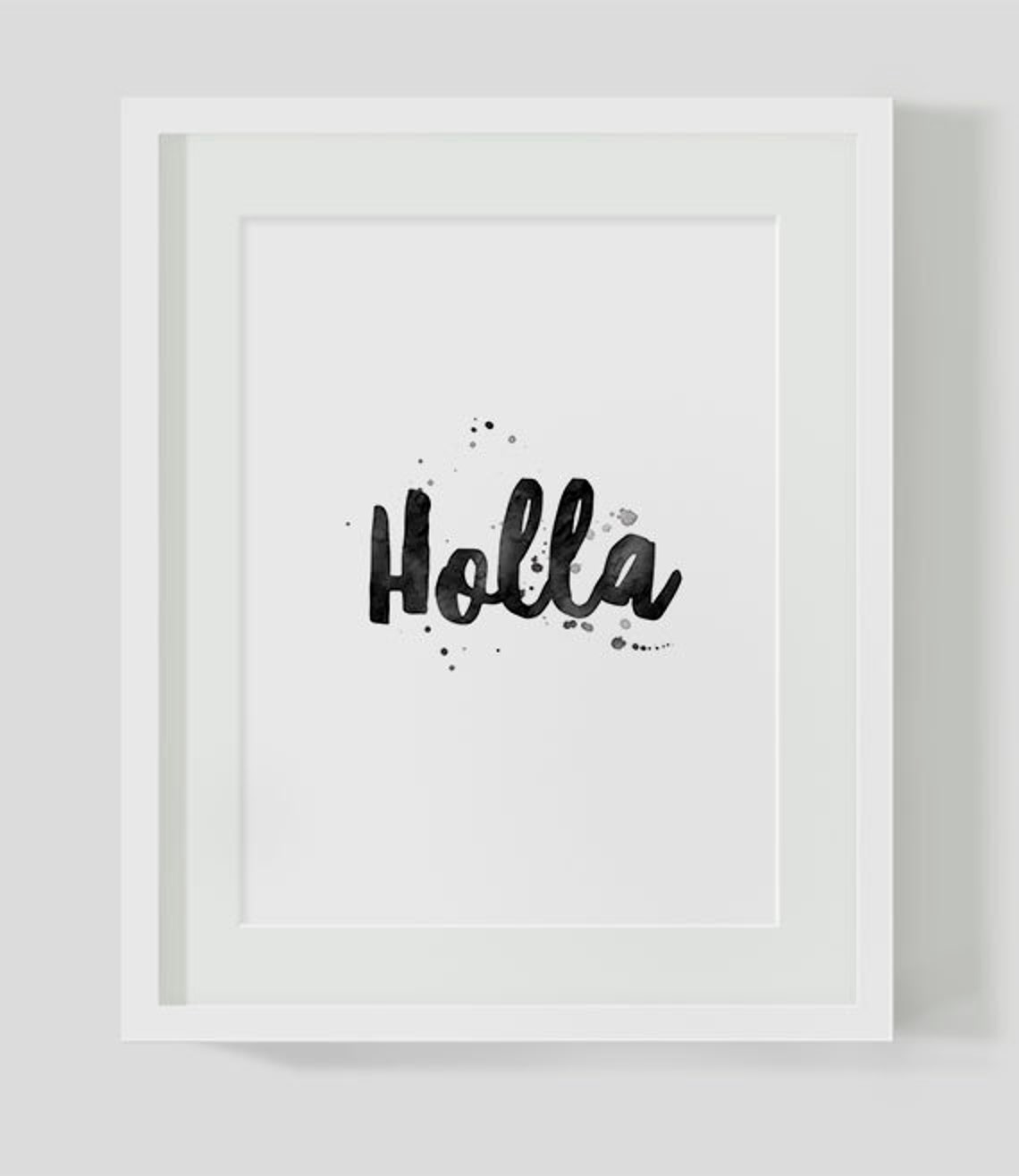Holla Watercolor Printable, Holla Download, Holla Art Print, Holla ...