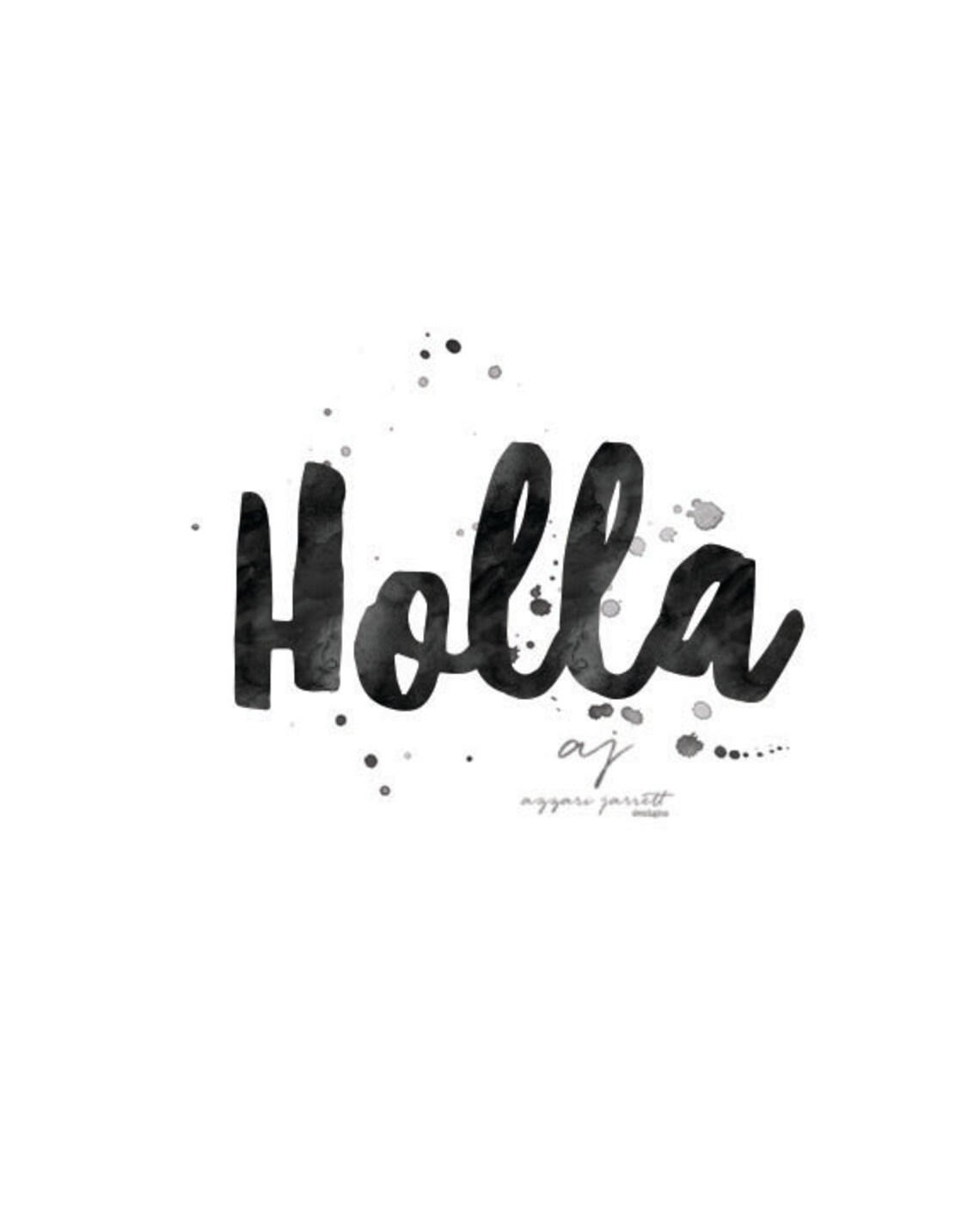 Holla Watercolor Printable, Holla Download, Holla Art Print, Holla ...
