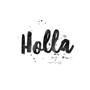 Holla Watercolor Printable, Holla Download, Holla Art Print, Holla ...
