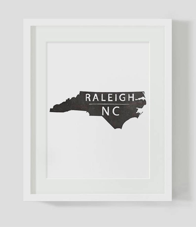 Raleigh Printable Art, North Carolina Printable Art, North Carolina Art ...