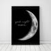 Quarter Moon Printable INSTANT DOWNLOAD Moon Printable - Etsy